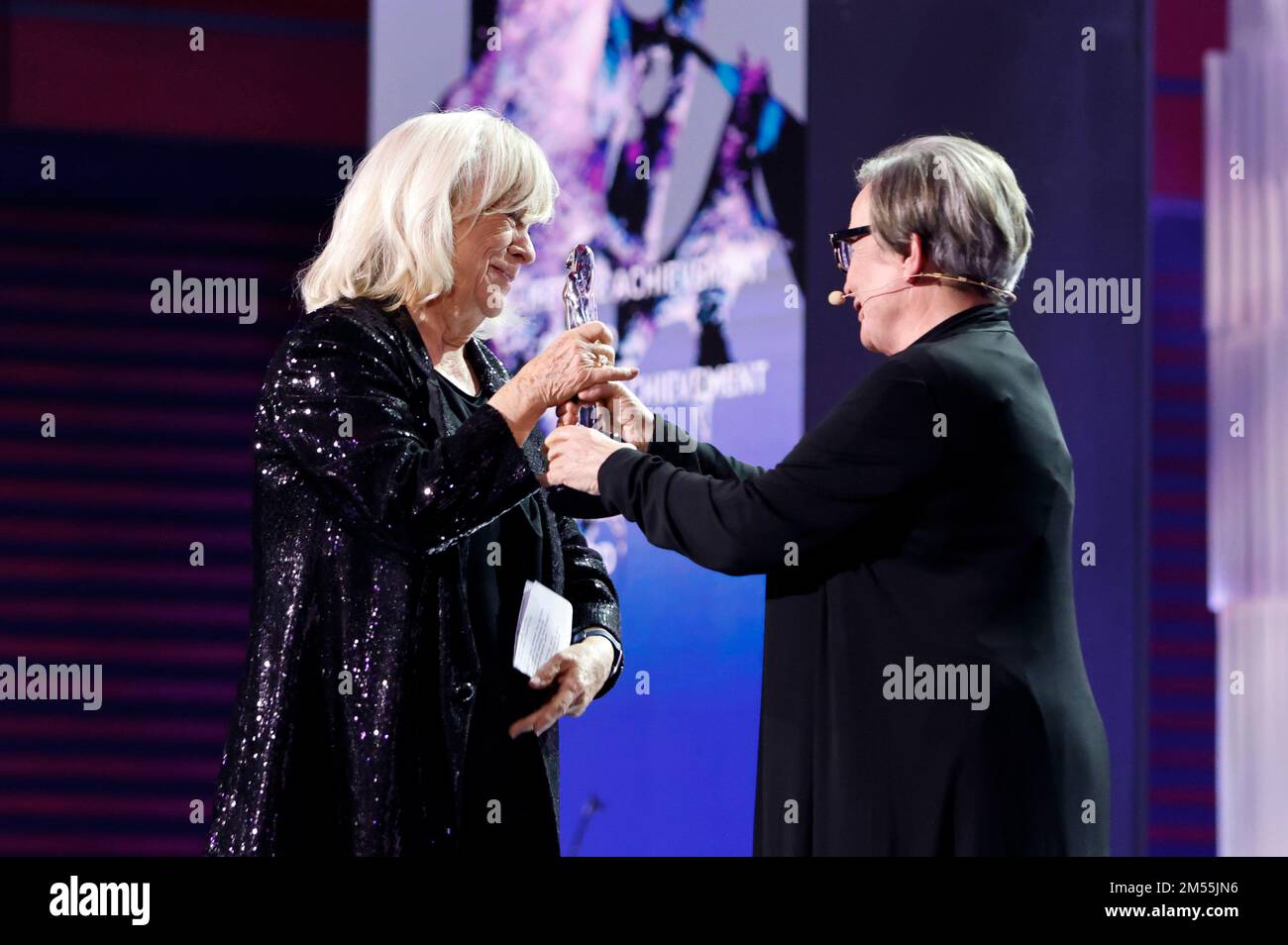 Margarethe von Trotta and Agnieszka Holland attending the 35th European ... Margarethe von Trotta and Agnieszka Holland attending the 35th European ...