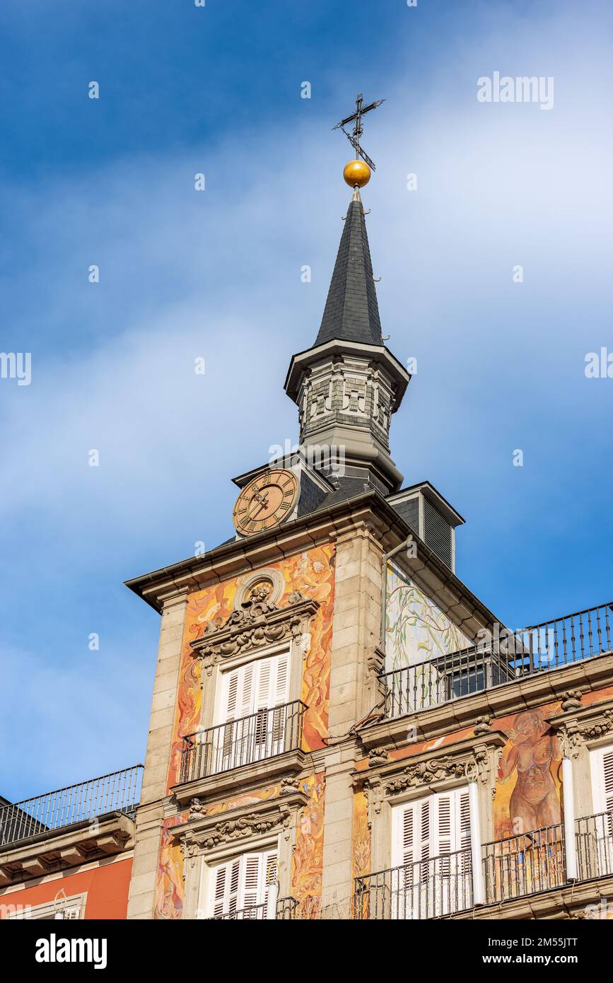 Tower of the Casa De La Panaderia (house of the bakery, 1619), ancient ...