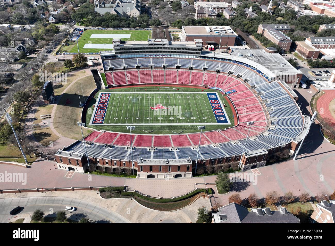A general overall aerial view of Gerald J. Ford Stadium at Southern ...