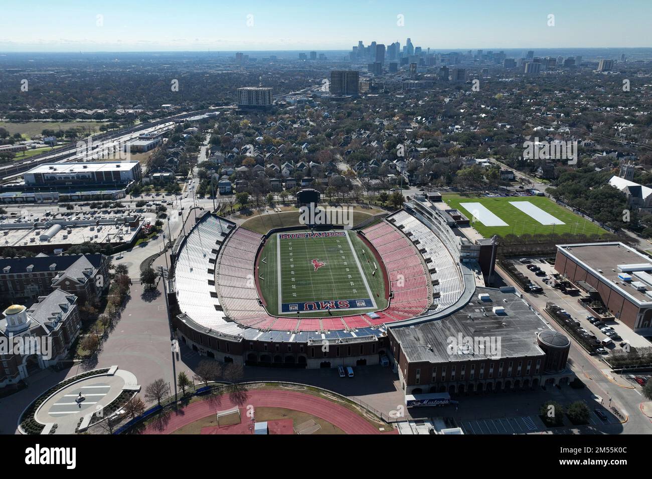 A general overall aerial view of Gerald J. Ford Stadium at Southern ...