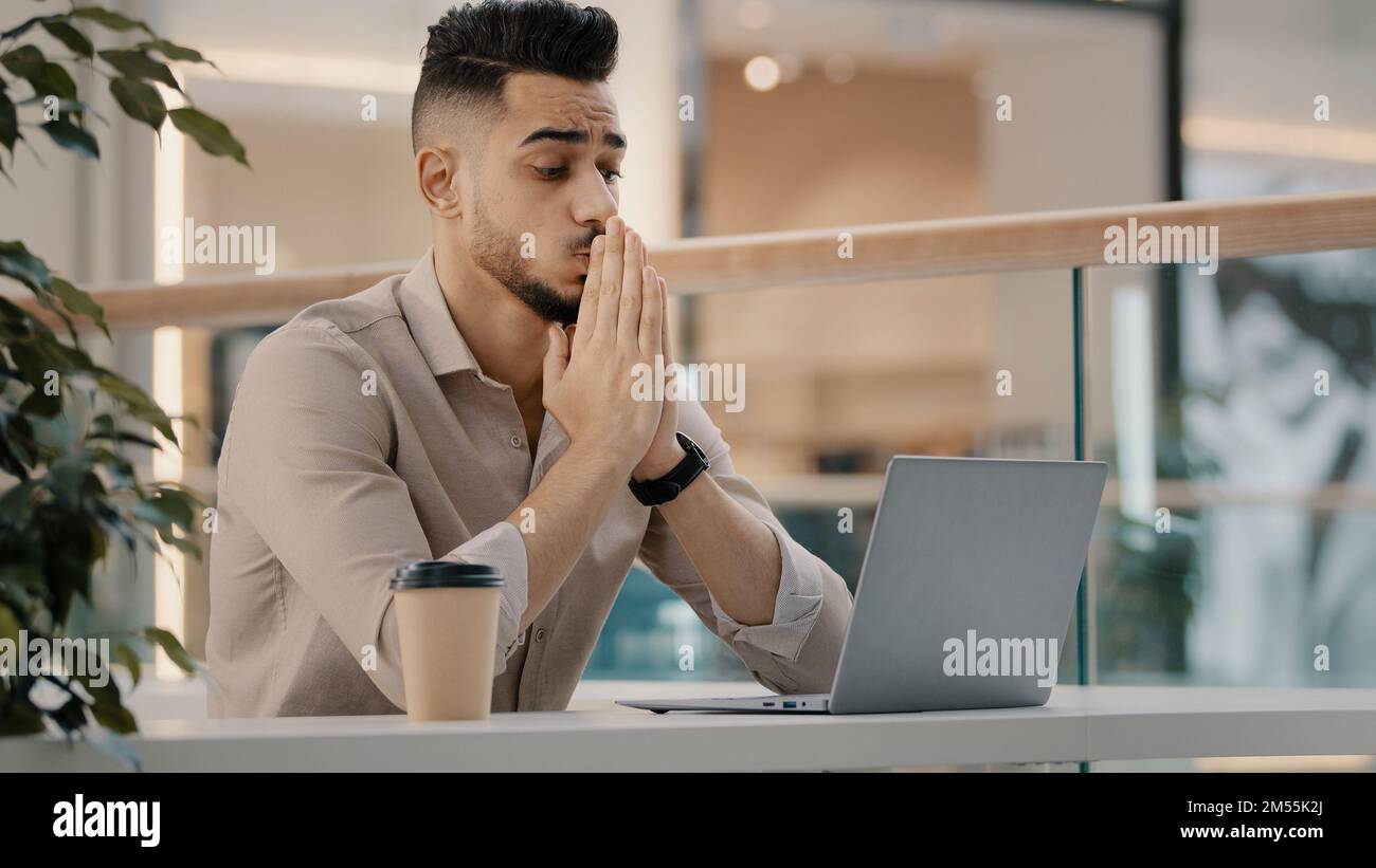 Indian Hispanic ethnic businessman male worker guy man in cafe with ...