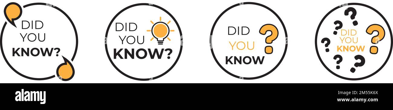 The Did you know banner design. Box frame with bulb. Template with ...