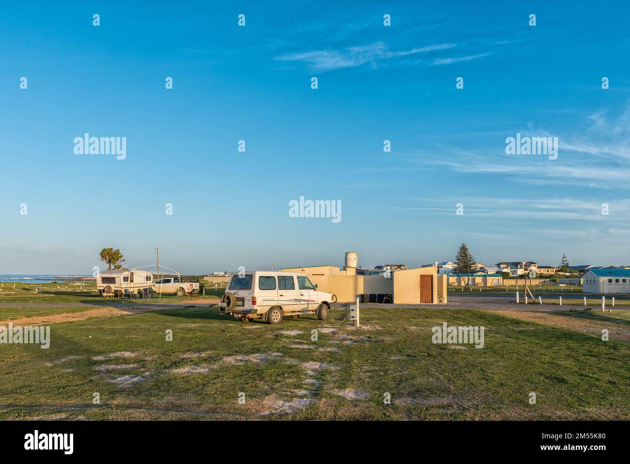 Struisbaai, South Africa - Sep 21, 2022: Camping sites at the caravan ...