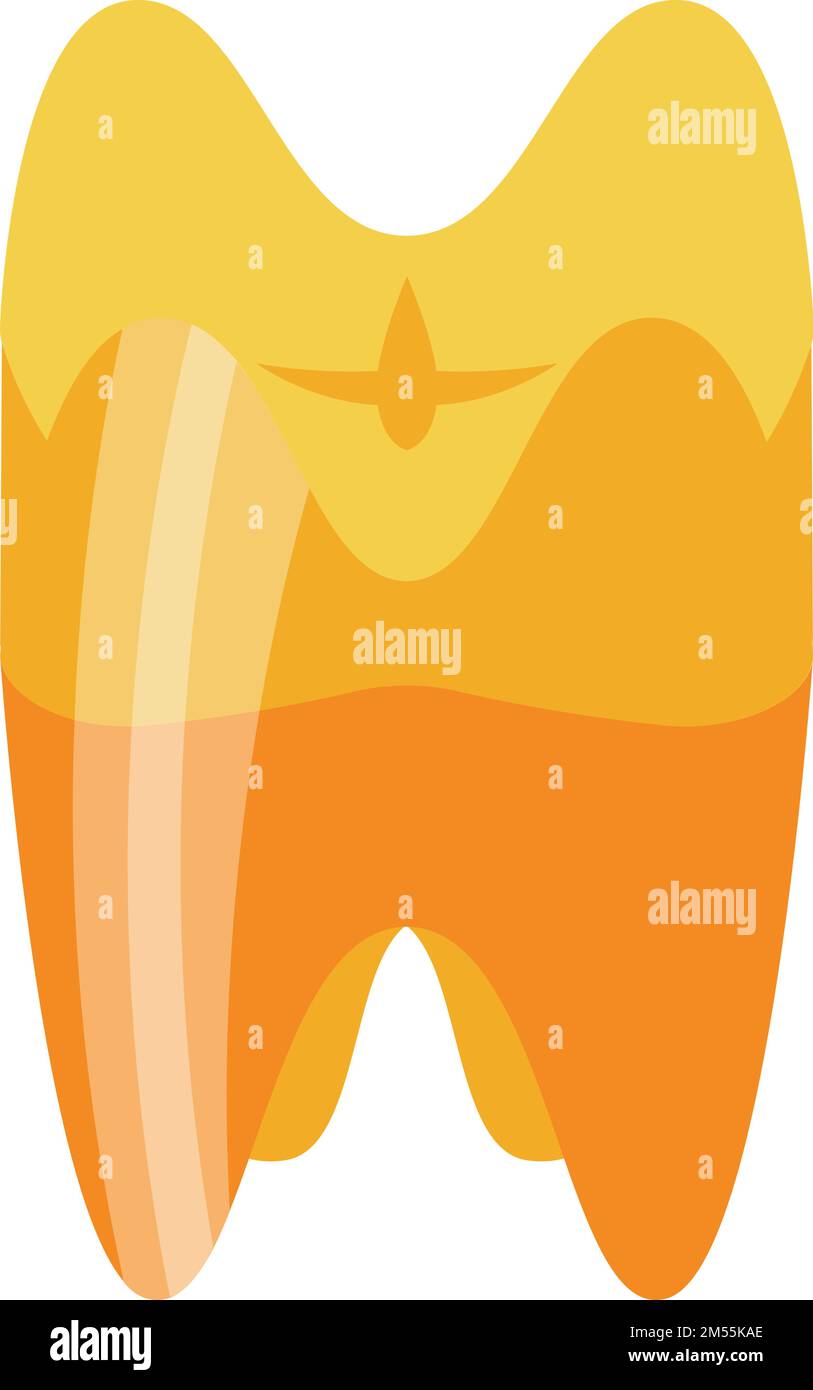 Gold tooth icon isometric vector. Dental care. Oral brush Stock Vector ...