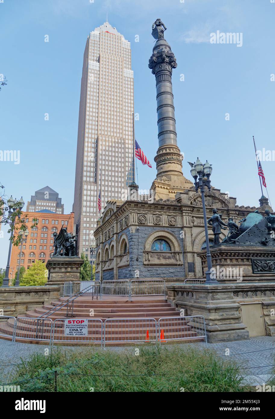 Cleveland’s Soldiers & Sailors Monument, designed and sculpted by Levi Scofield, a veteran of ...
