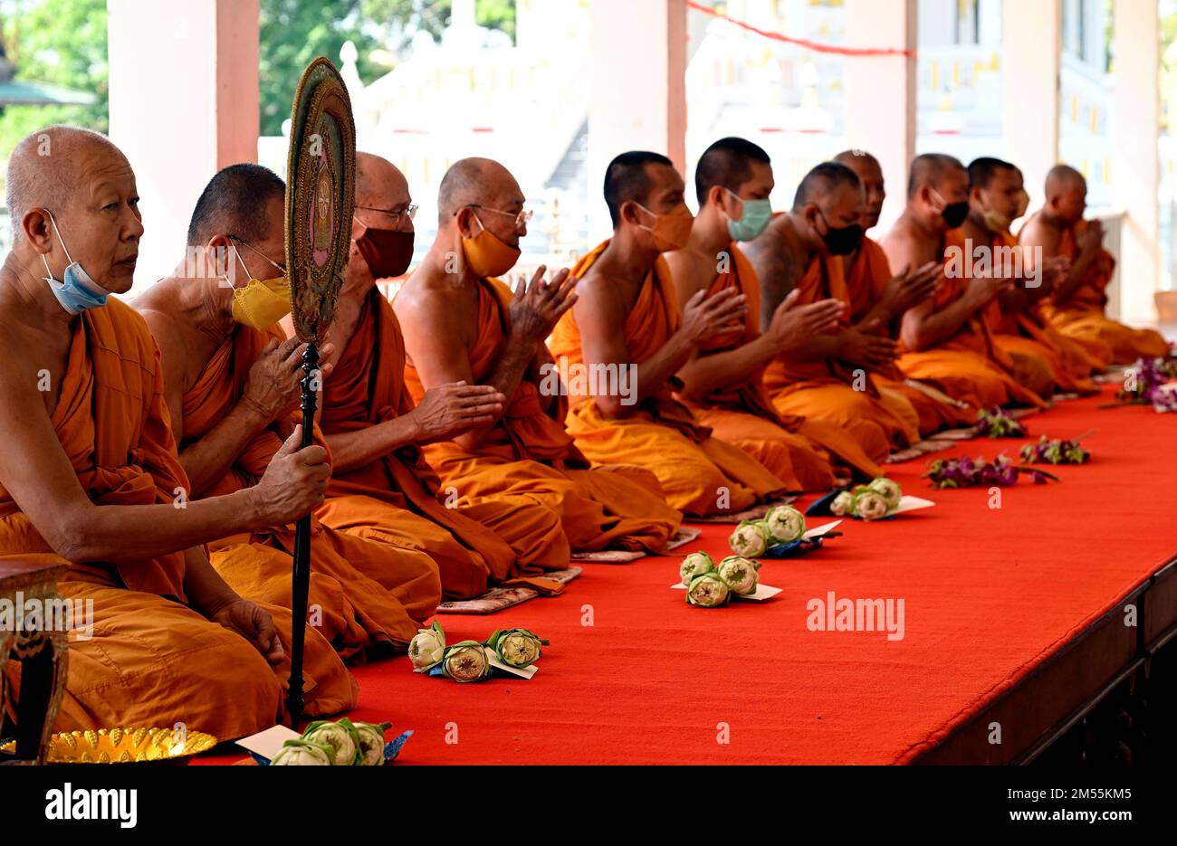 Bangkok, Thailand. 25th Dec, 2022. A general view of Thai monks ...