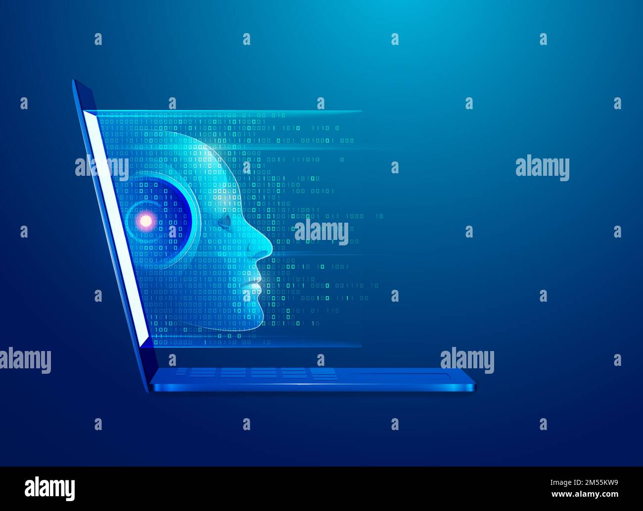 Ai robot laptop Stock Vector Images - Alamy