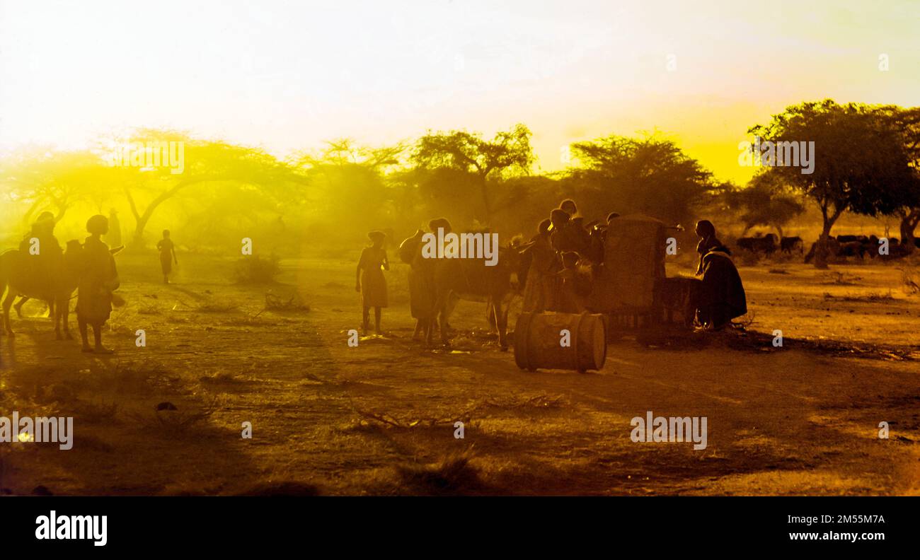 Ethiopia, 1970s, Adami Tulu, communal waterpoint, people collecting ...
