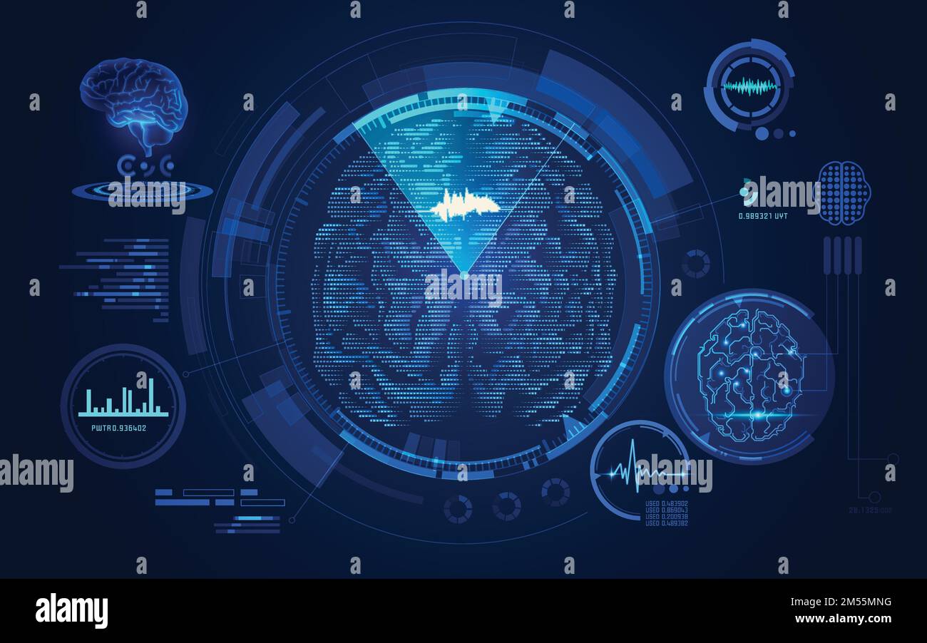 Medical brain computer screen Stock Vector Images - Alamy