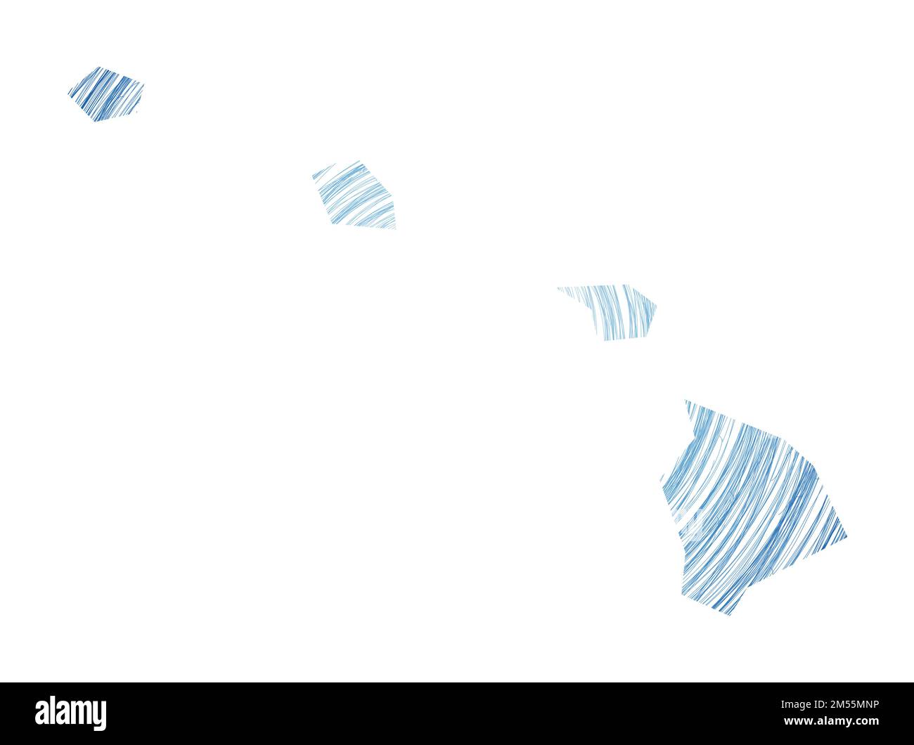 Hawaii map filled with concentric circles. Sketch style circles in the ...