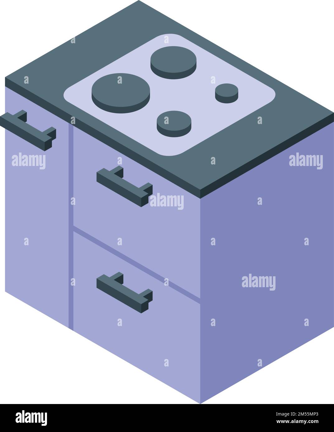 Kitchen stove icon isometric vector. House interior. Wooden room Stock ...