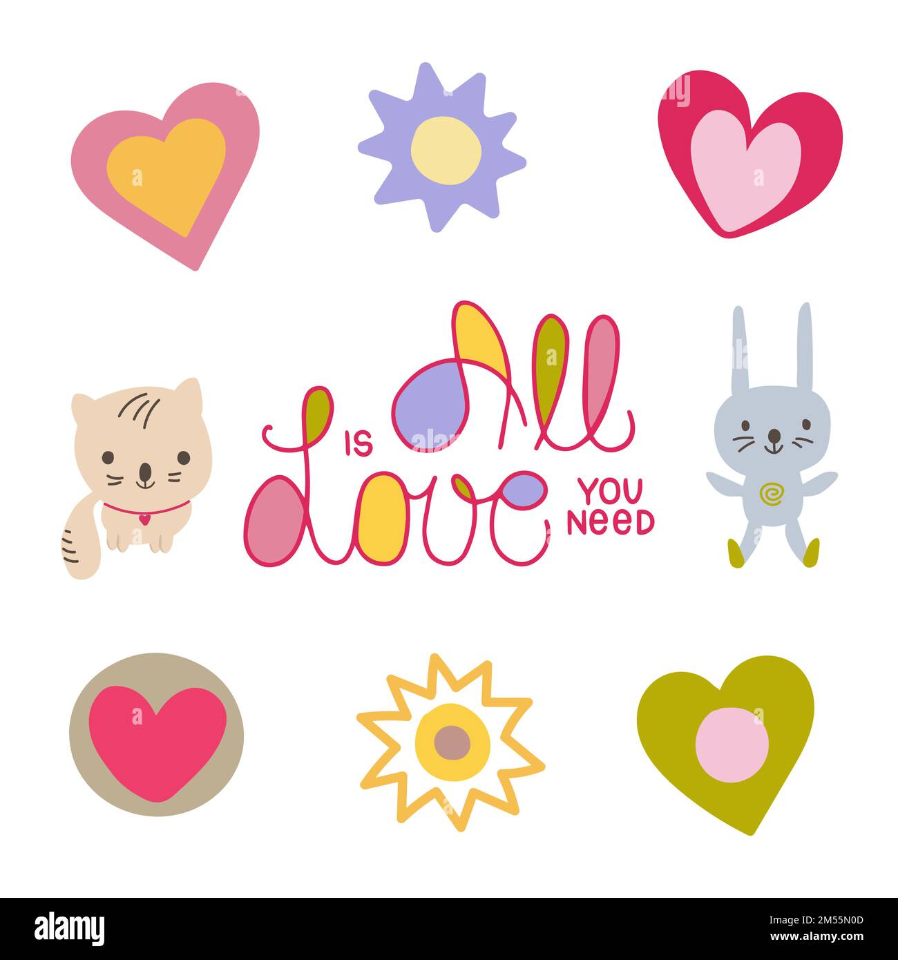 All we need is love Cut Out Stock Images & Pictures - Alamy