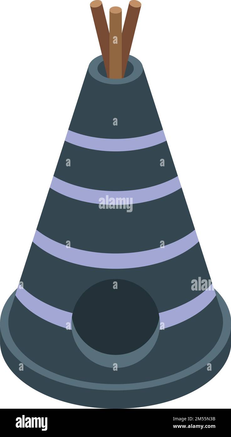 Cat house icon isometric vector. Pet food. Cute box Stock Vector Image ...