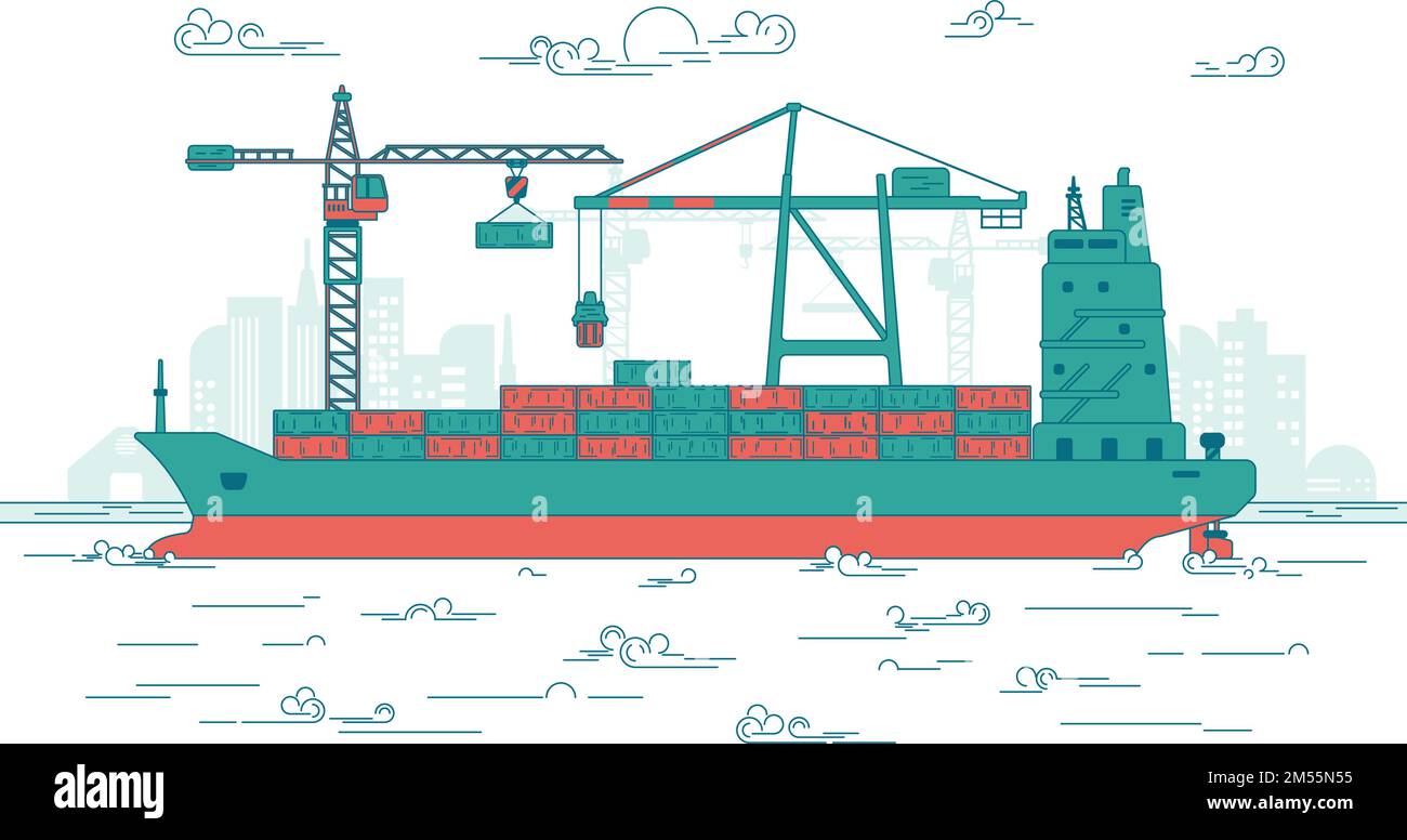 Dock industrial Stock Vector Images - Alamy