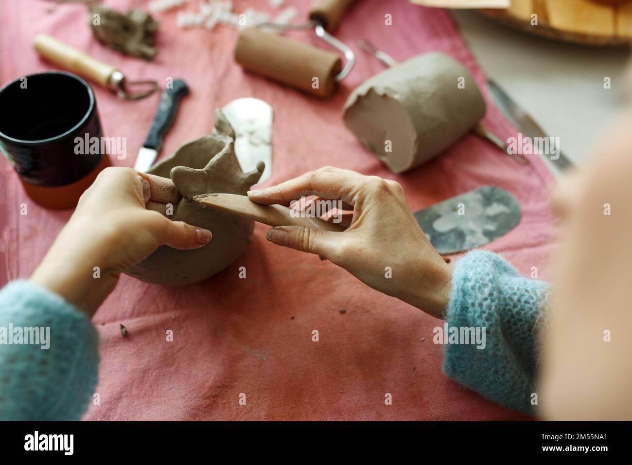 Child modeling adult hi-res stock photography and images - Alamy