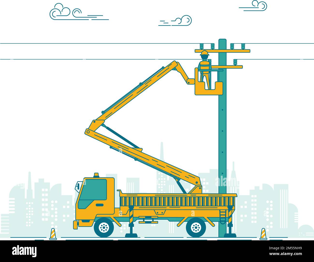 Lineman vector vectors hi-res stock photography and images - Alamy