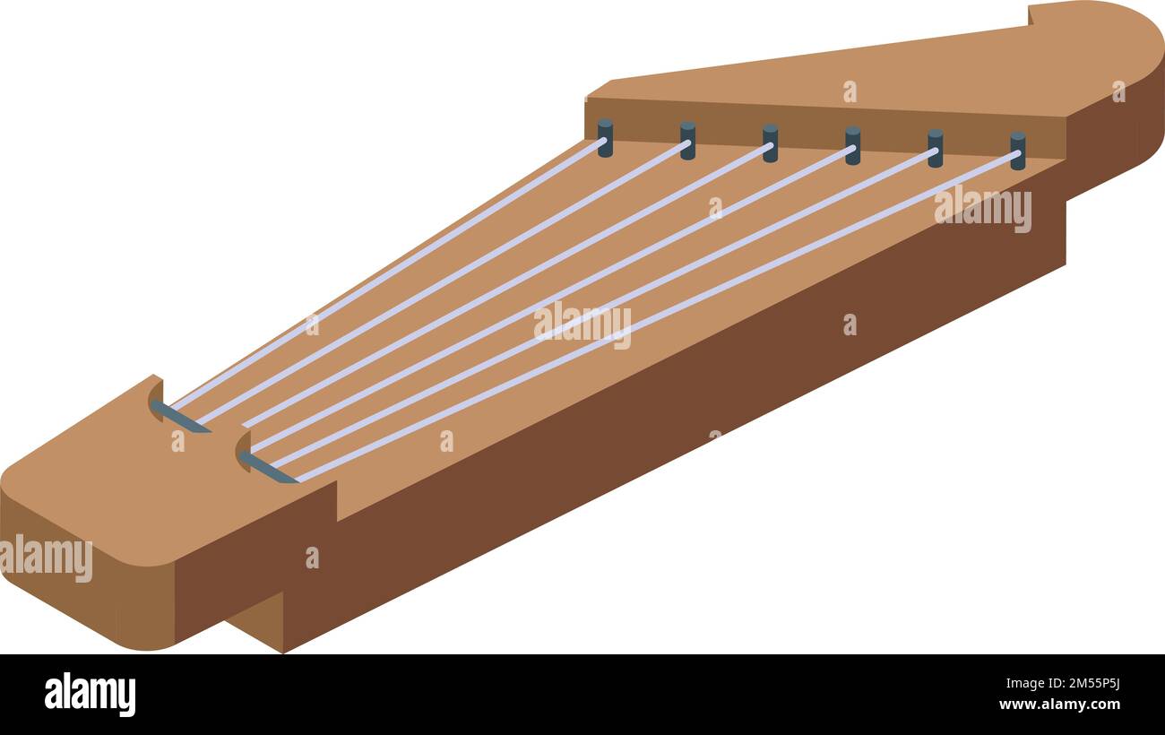 Classic kantele icon isometric vector. Music instrument. Harp ...