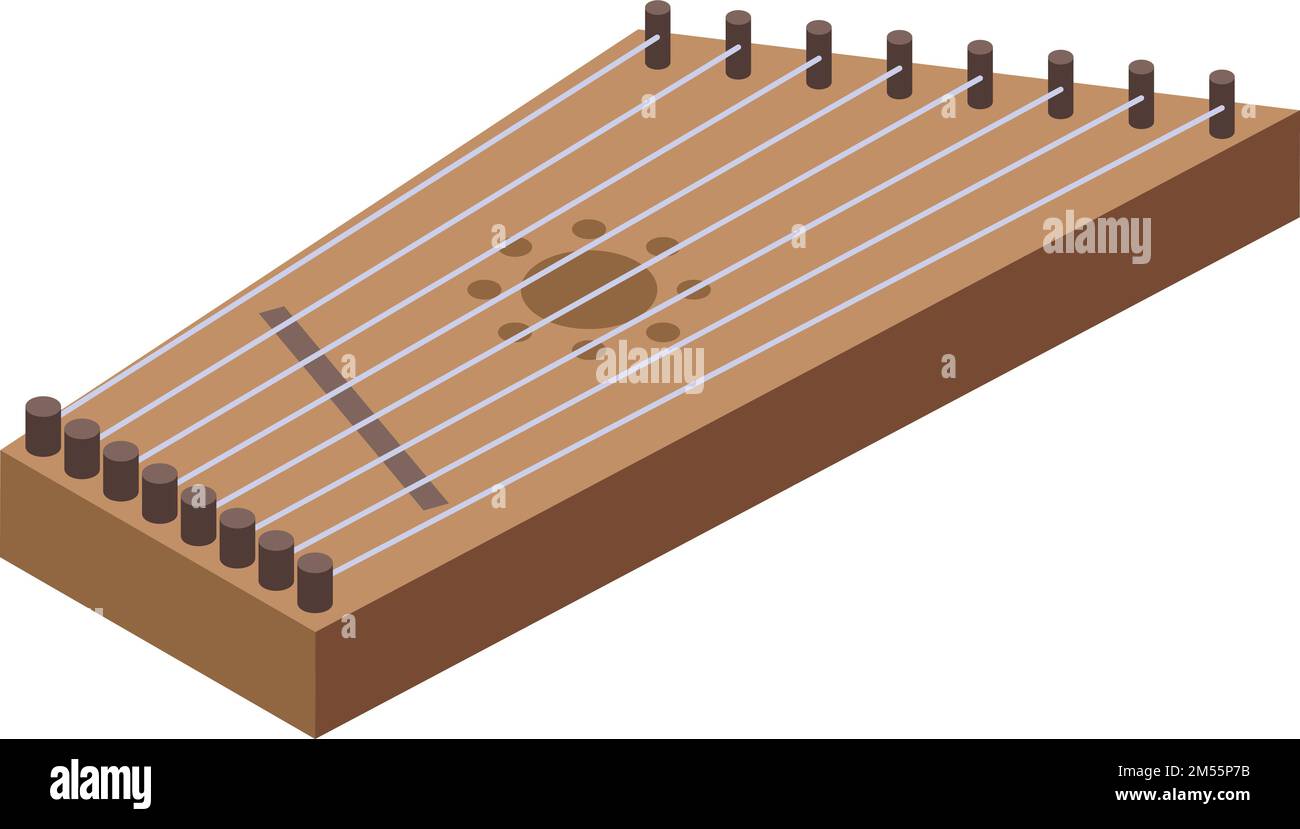 Kantele violin icon isometric vector. Music instrument. Guitar violin ...