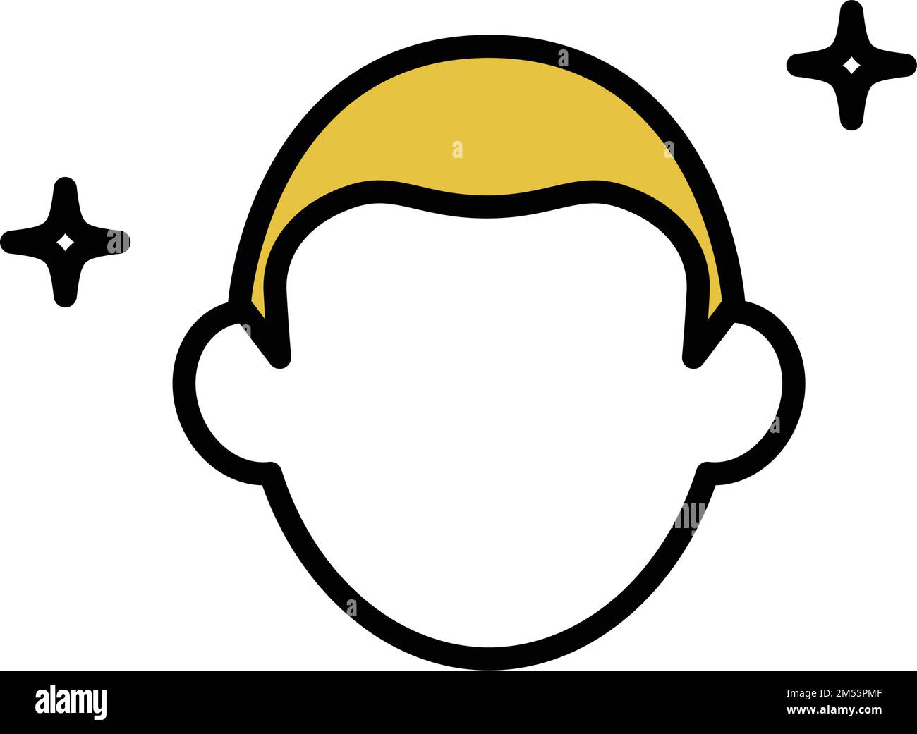 Icon of a man with hair, image of AGA Stock Vector Image & Art - Alamy