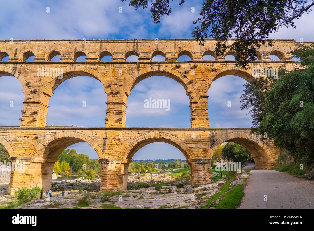 VERS PONT DU GARD, FRANCE - OCTOBER 31.2022: Pont du Gard three-tiered ...