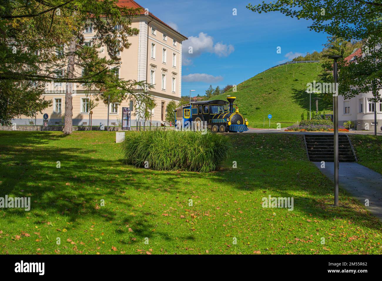 Rogaska Slatina, Slovenia - SEPTEMBER 24.2022: Tourist train car at the ...