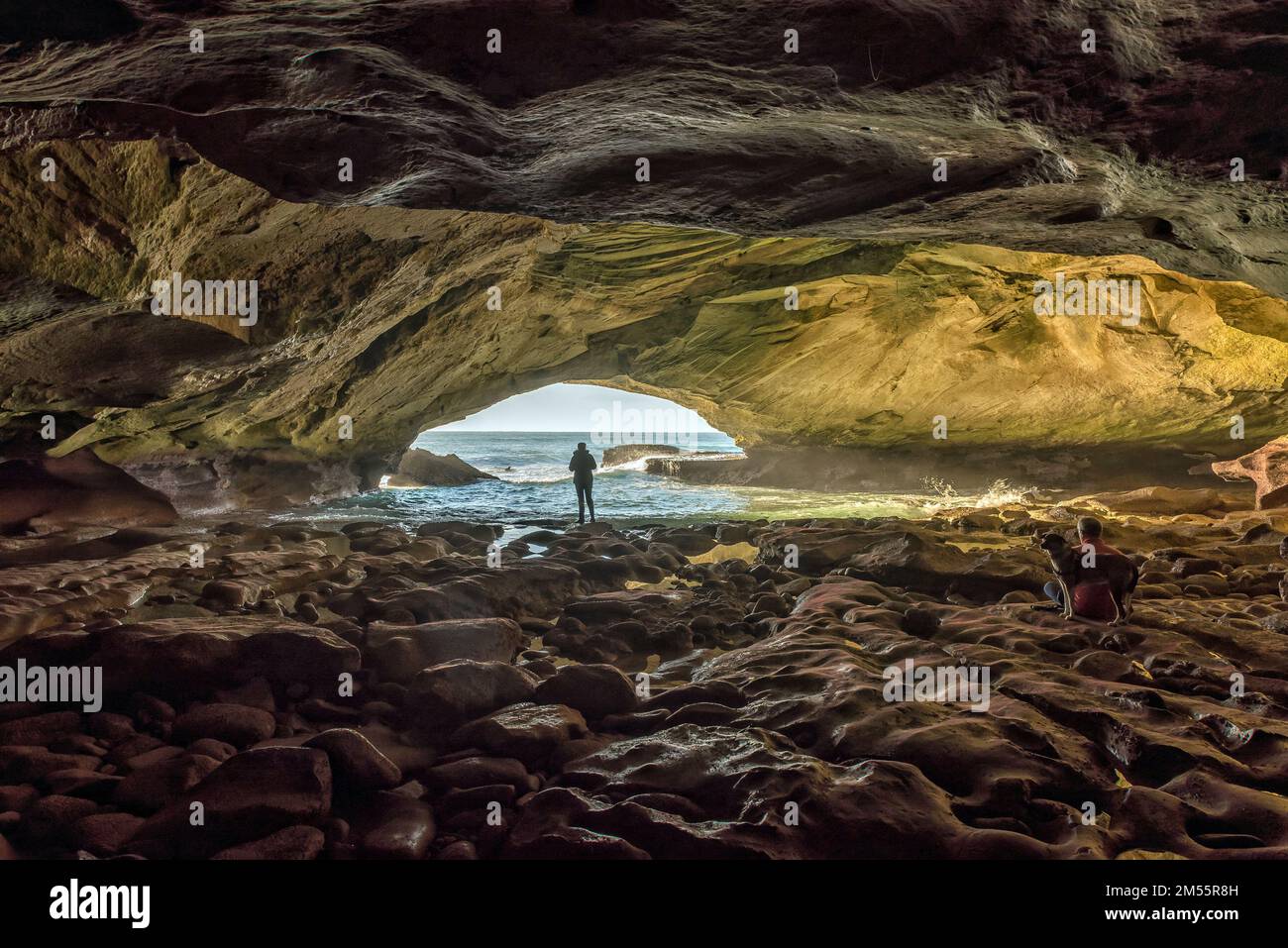 Inside the Waenhuiskrans Cave near Arniston in the Western Cape ...