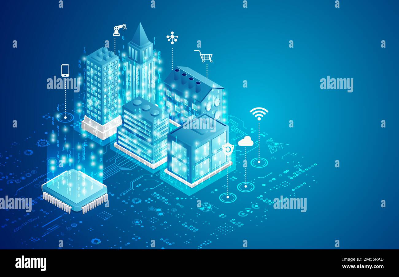Microchip city Stock Vector Images - Alamy
