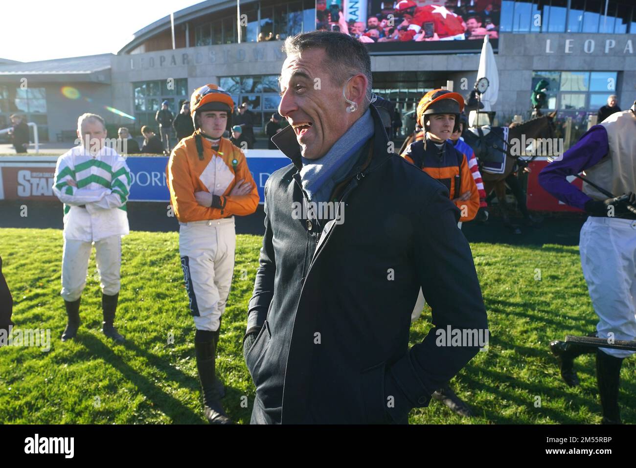 Recently retired jockey Davy Russell ahead of a presentation during day ...