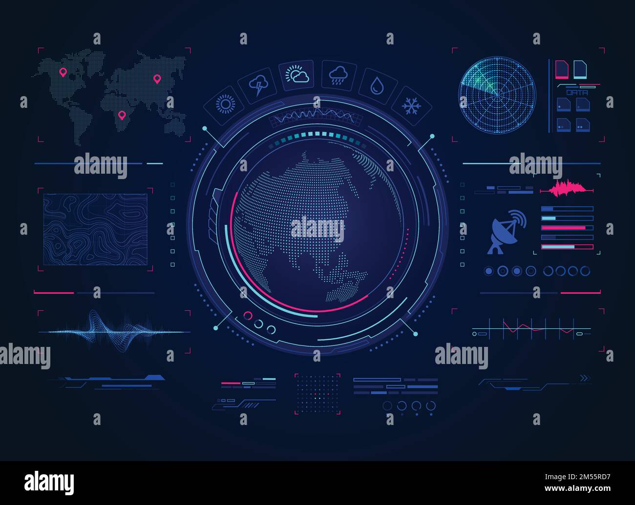 Weather forecast map with sun hi-res stock photography and images - Alamy