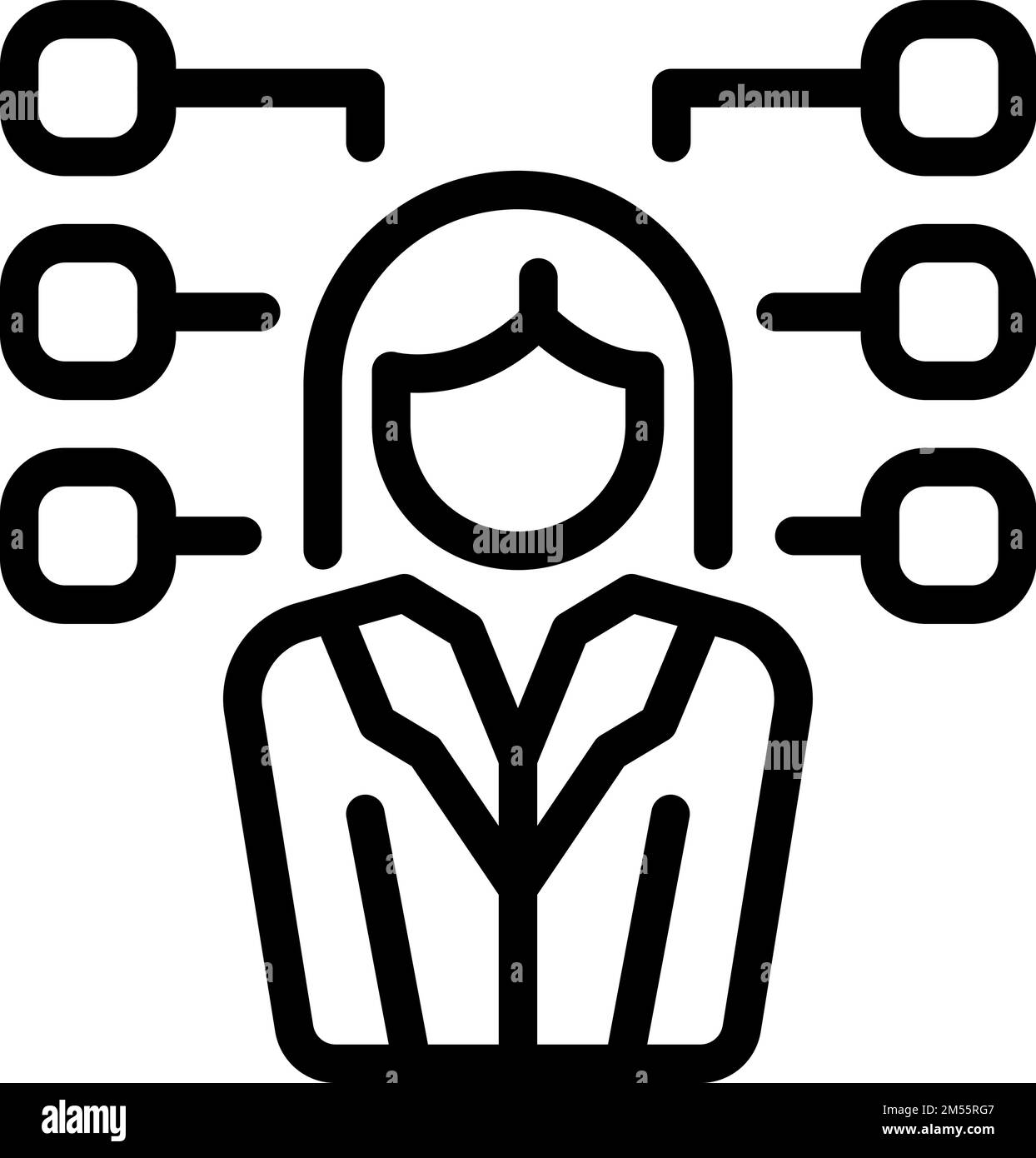 School teacher icon outline vector. Teaching monitor. Learn classroom ...