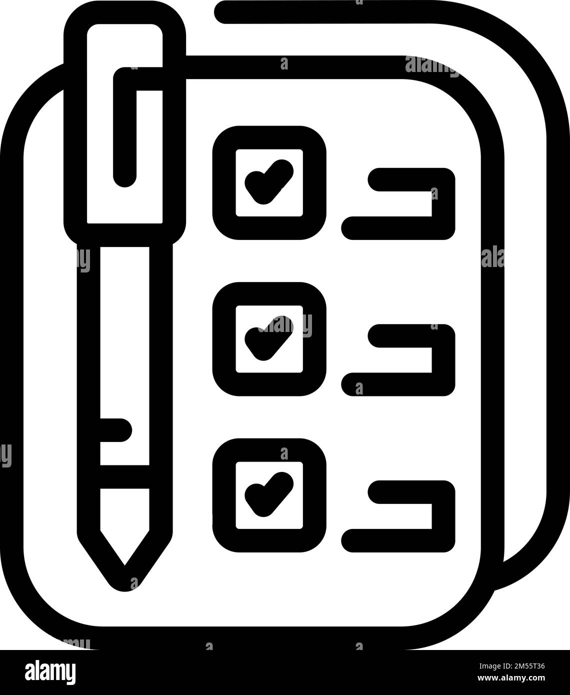 Learning to do list icon outline vector. School learn. Early learning ...