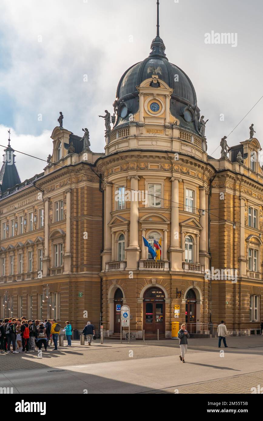 LJUBJANA, SLOVENIA - NOVEMBER 05.2022: Magnificent architectural Post ...