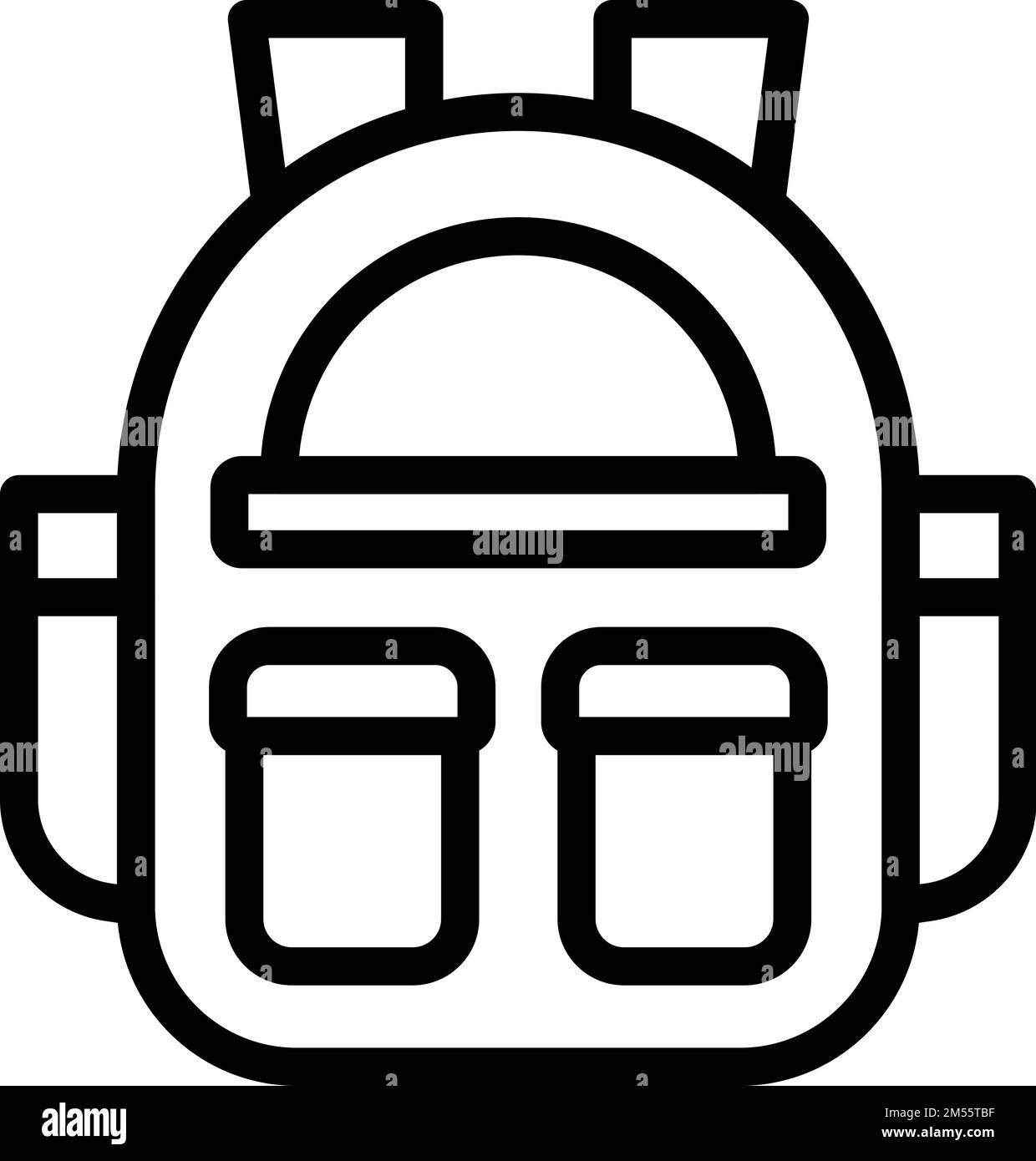 School backpack icon outline vector. Learn online. Preschool teaching ...