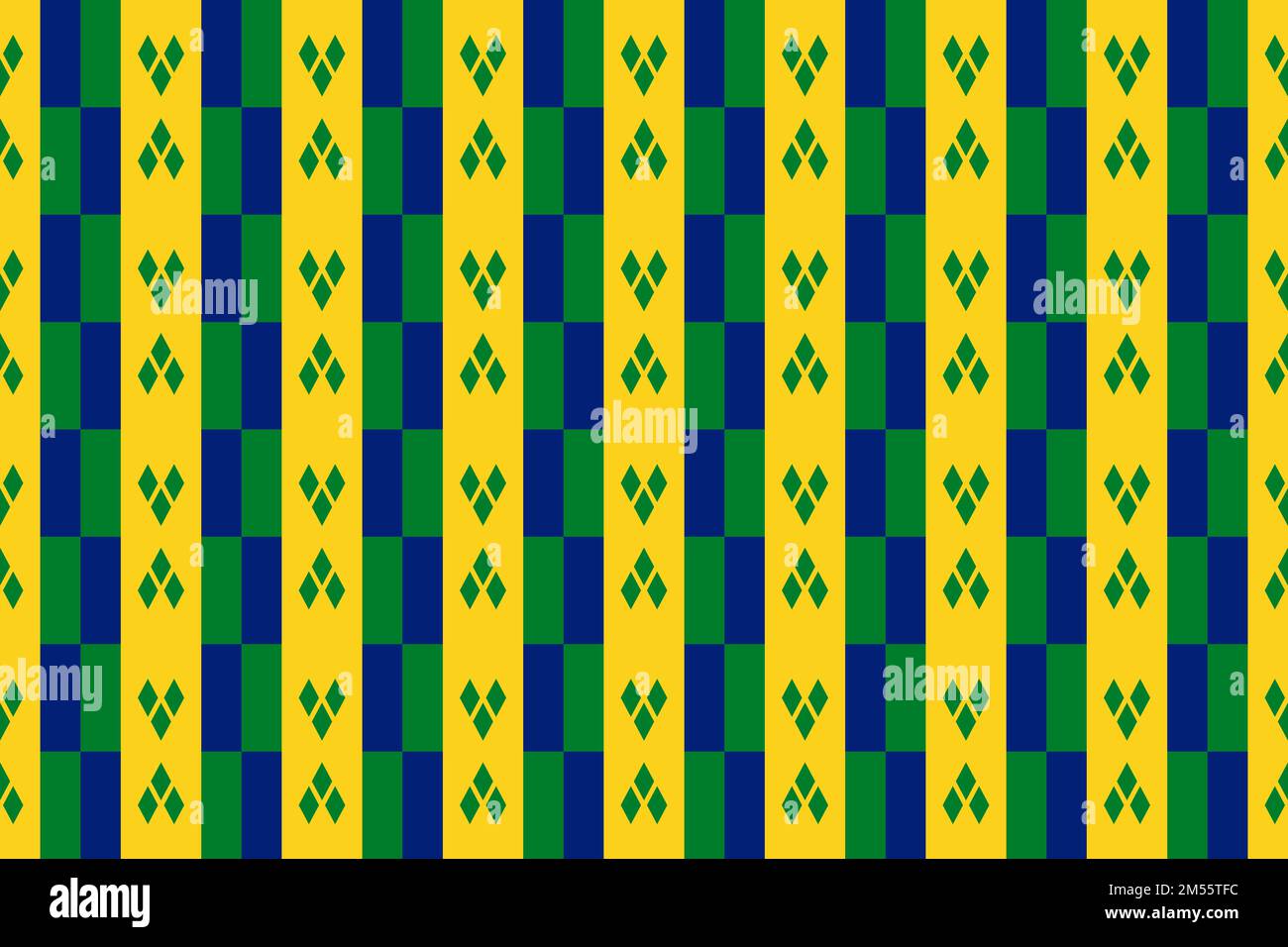 Geometric pattern in the colors of the national flag of Saint Vincent ...