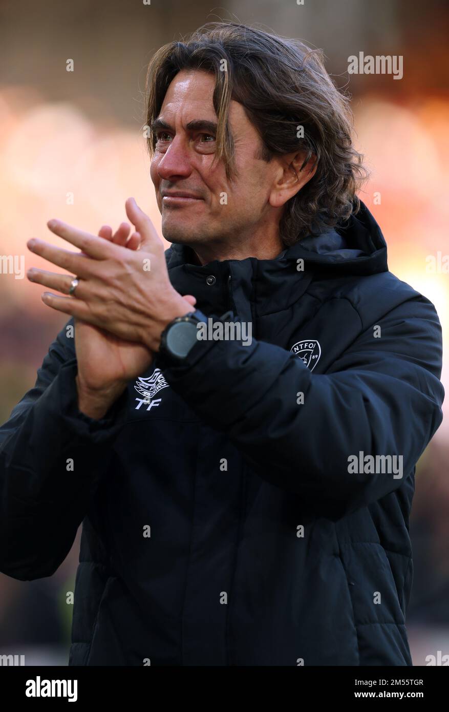 Brentford manager Thomas Frank following the Premier League match at ...