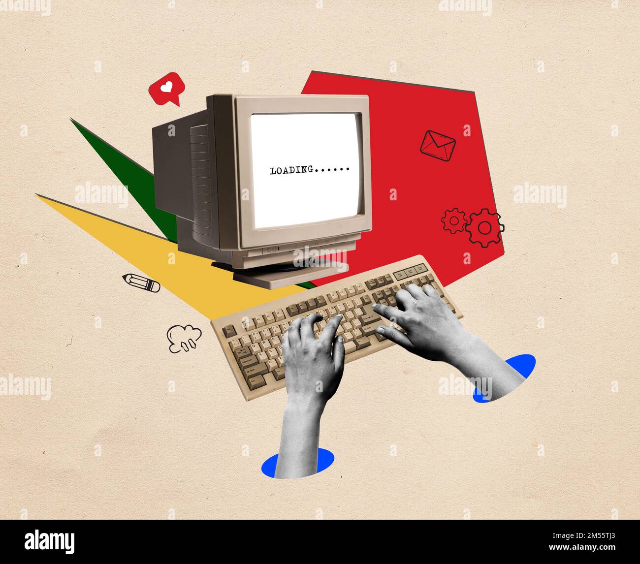 Computer Keyboard Typing Art