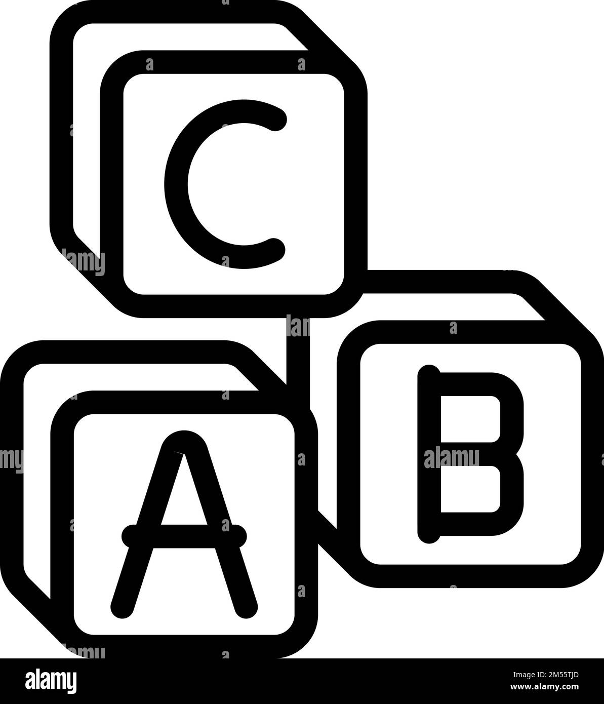 Early learning cubes icon outline vector. School learn. Classroom kids ...