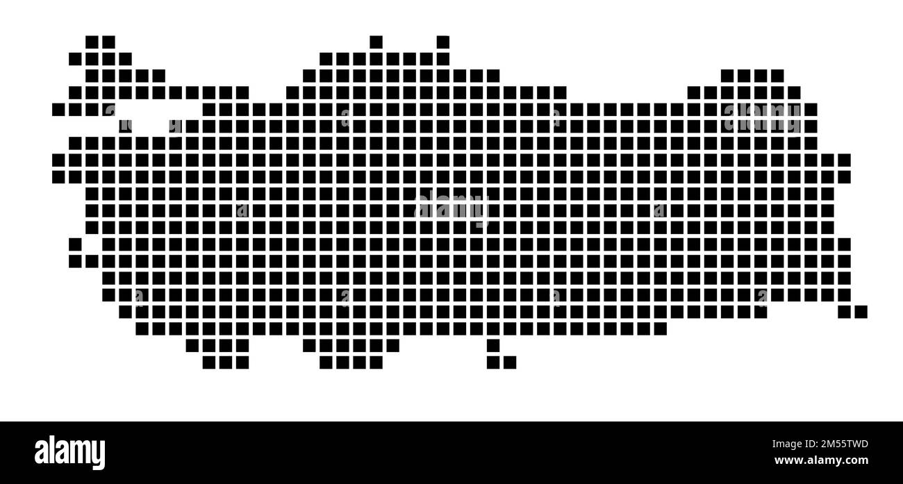 Turkey map. Map of Turkey in dotted style. Borders of the country ...
