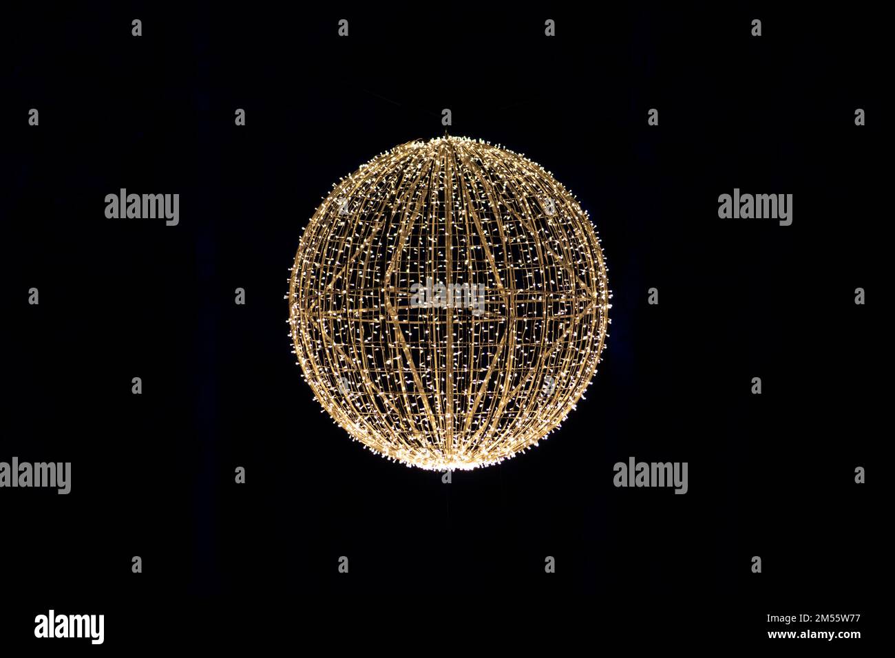 Sphere representing the moon, the sun or a planet made with small ...
