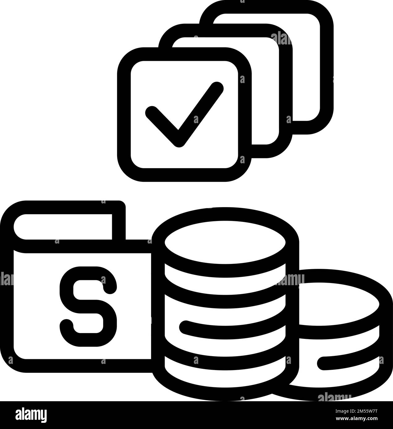 Revenue agency money icon outline vector. Global seo. Scene digital ...