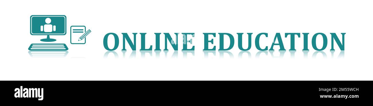 Illustration of an online education concept Stock Photo - Alamy