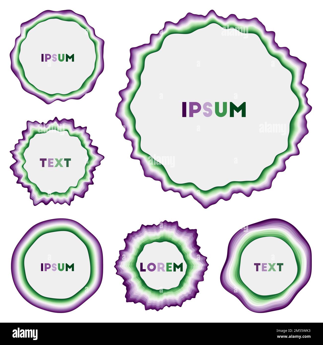 Colorful round abstract shapes. Artistic circular backgrounds ...