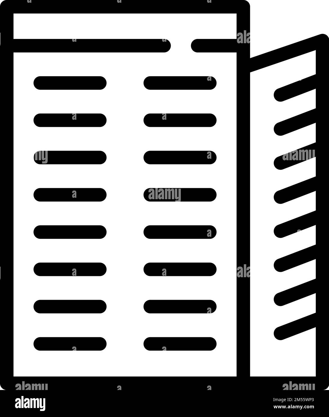 Revenue agency city building icon outline vector. Business research ...