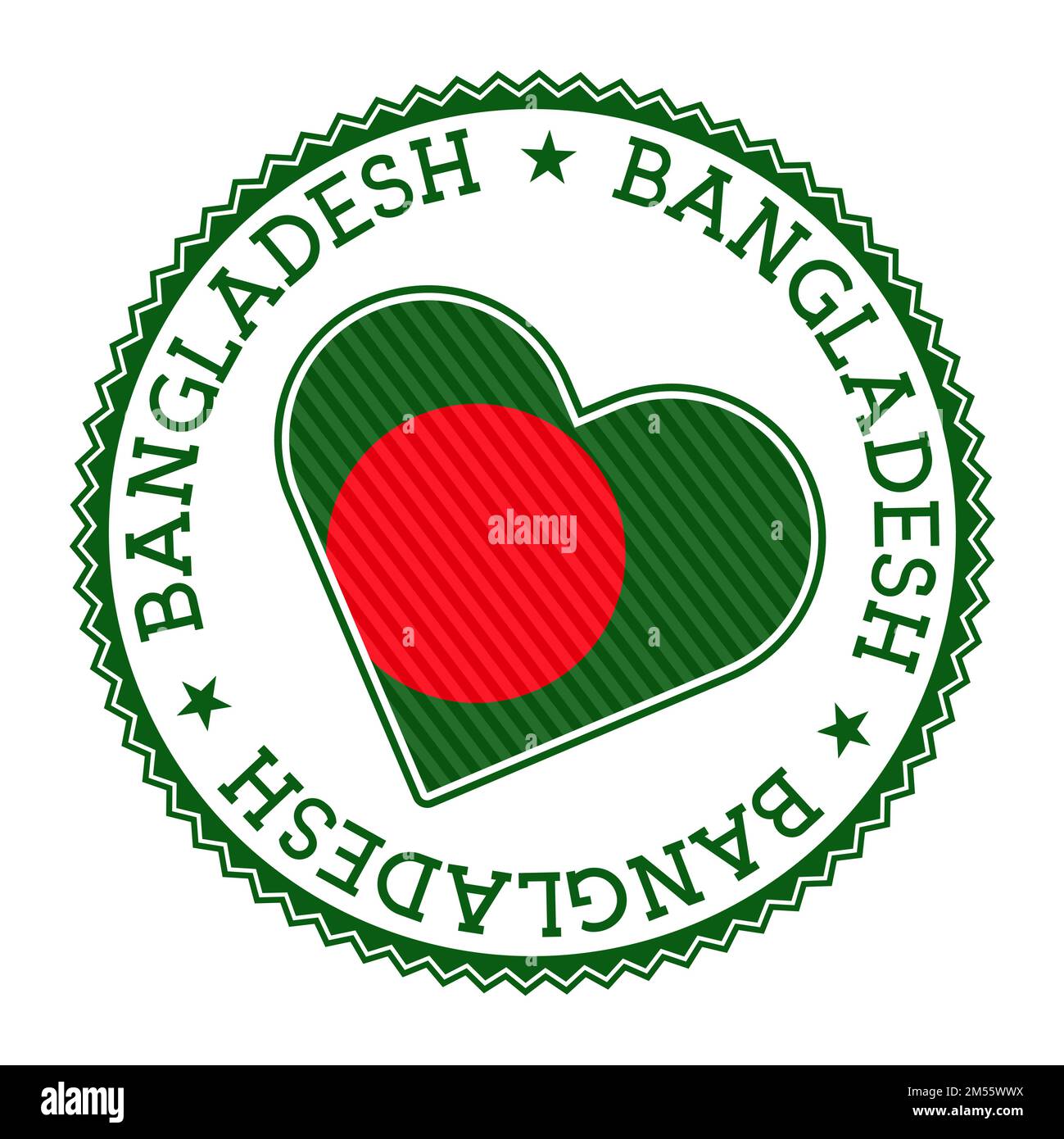 Bangladesh heart badge. Vector logo of Bangladesh modern vector ...