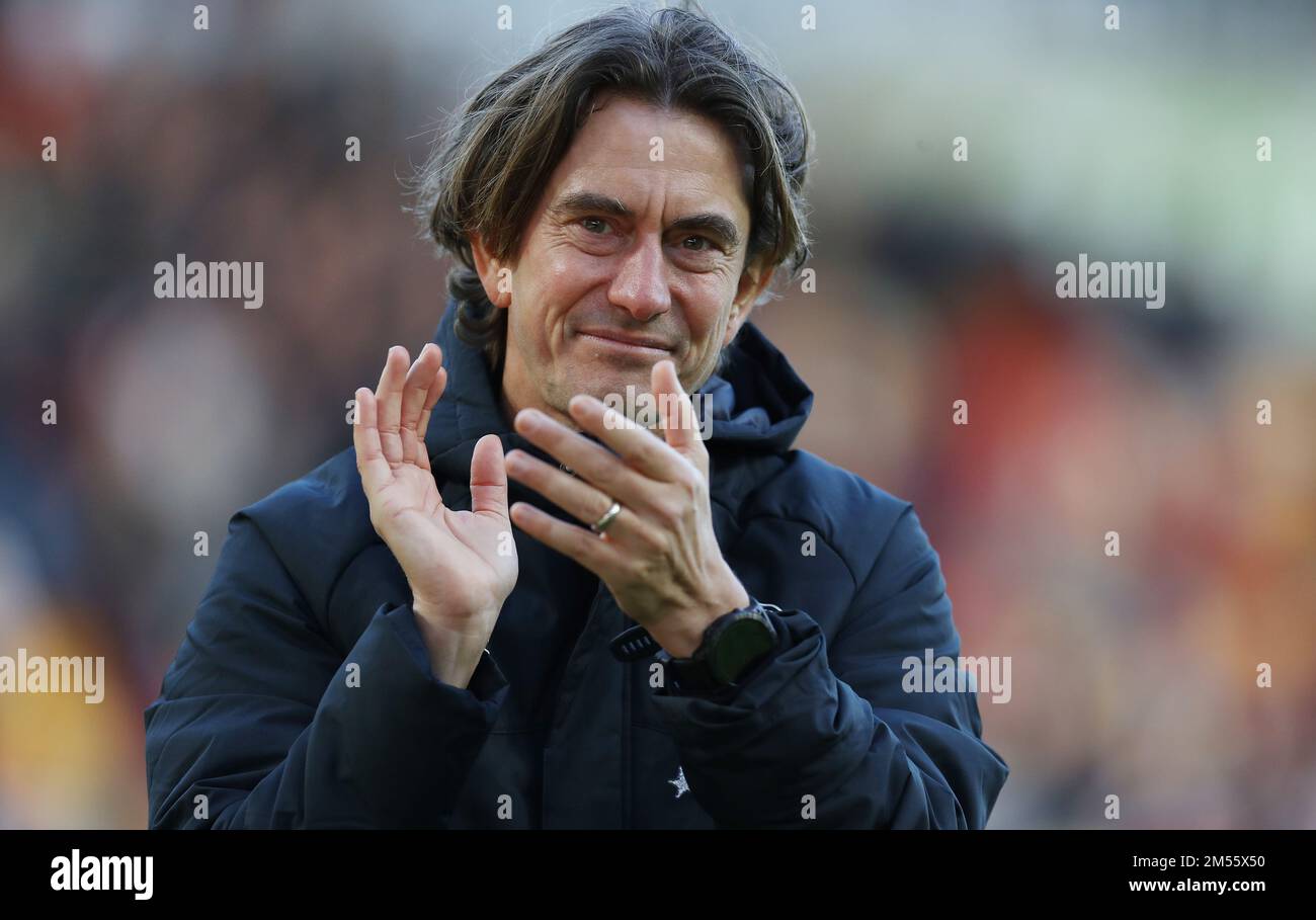 London, England, 26th December 2022. Thomas Frank, Manager of Brentford ...