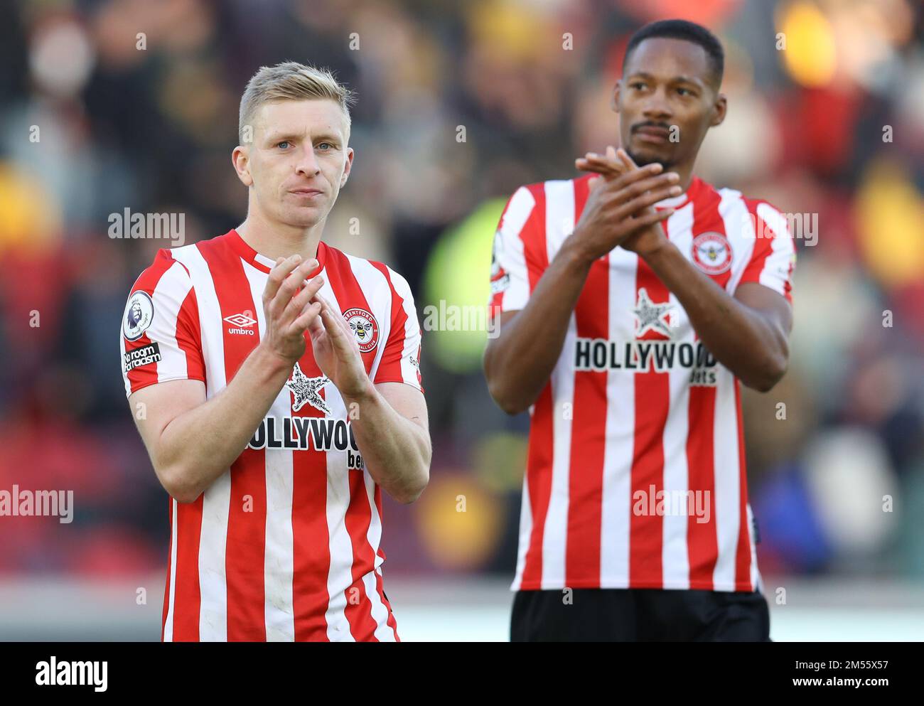 London, England, 26th December 2022. Ben Mee of Brentford and Ethan ...