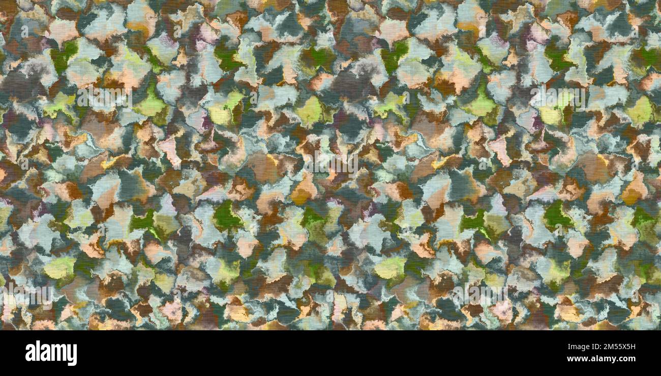 Camouflage wavy marble seamless border. Gradient blur for camo bohemian ...