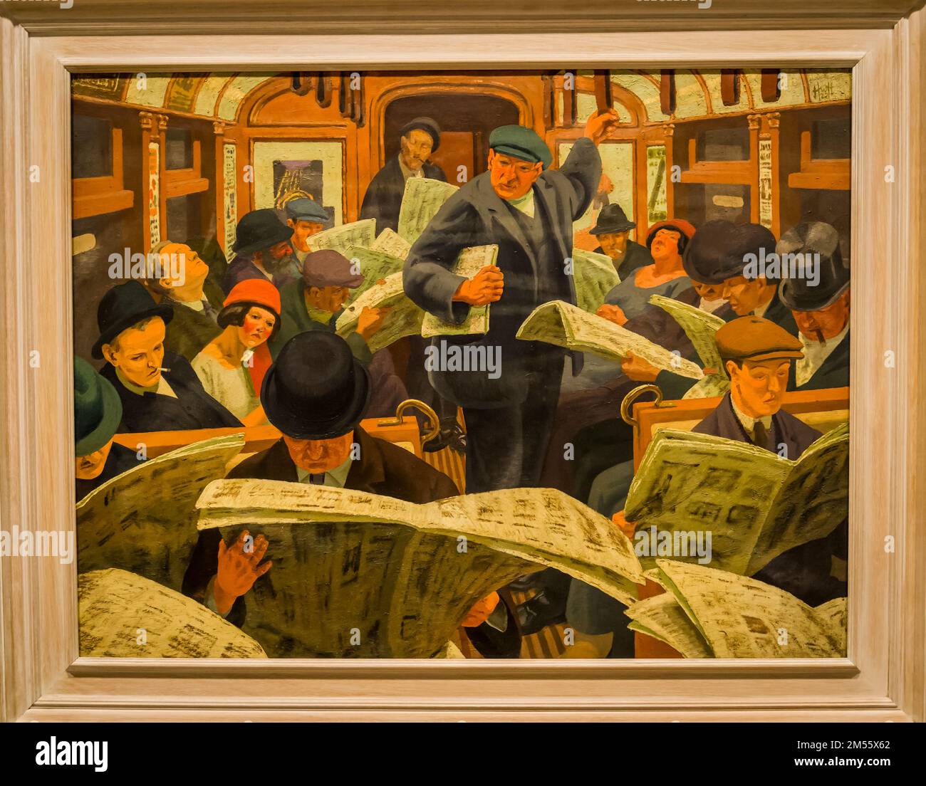 Weaver Hawkins painting Morning Underground, 1922, The Art Gallery of ...