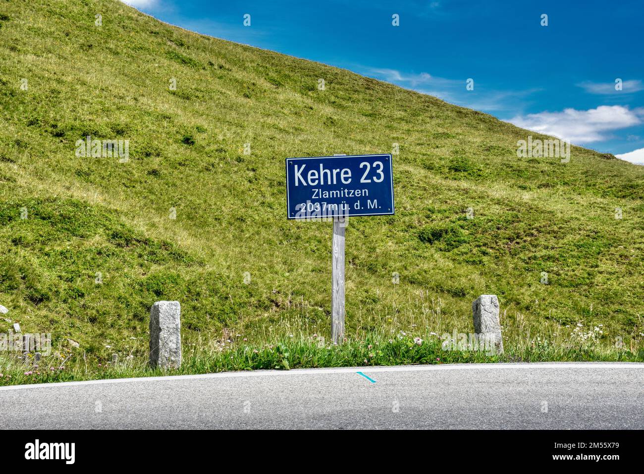Großglockner Hochalpenstraße, Kehre, Kurve, eng, Kehrennummer, Nummer ...