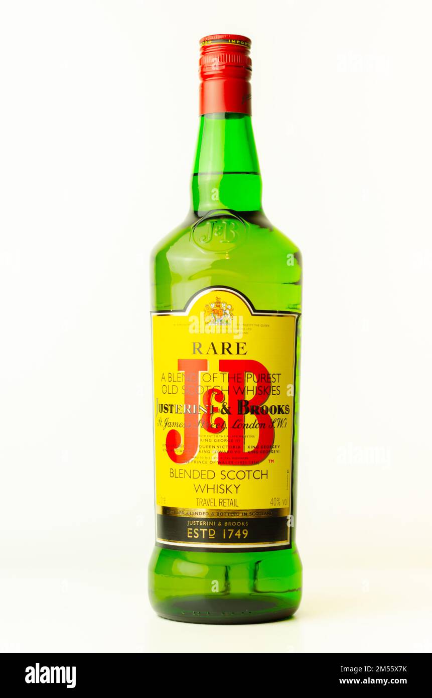 LONDON, UNITED KINGDOM - SEPTEMBER 30, 2022 J&B Rare was created by ...